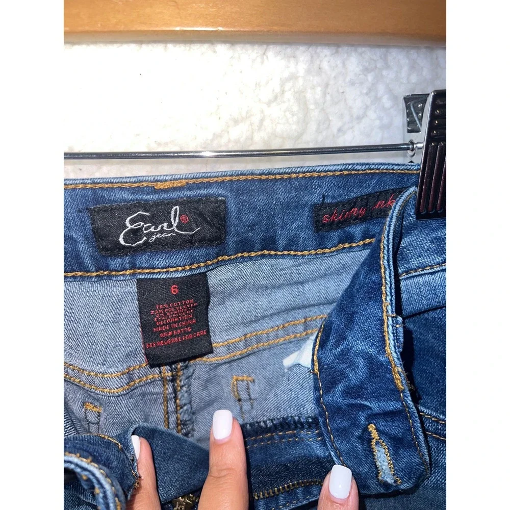 Earl Jeans | Jeans | Earl Jean Womens Skinny Ankle Jeans Medium Wash ...